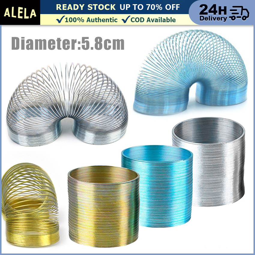 Jual Metal Slinky Spring Anti Stress Bahan Metal Mainan Slinky Pegas ...