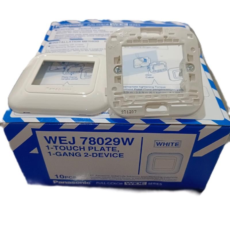 Jual PANASONIC WEJ78029W plate 1 gang 2 device Peralatan | Shopee Indonesia