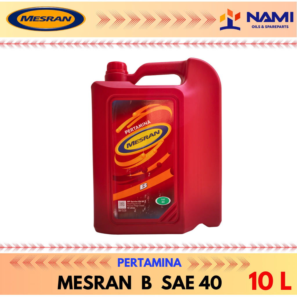 Jual *PERTAMINA MESRAN B40 / B 40 (10L) GALON* Oli Pelumas Mesin Mobil ...