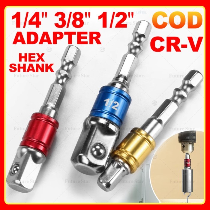 Jual Mata Obeng Adapter Drill Bits 3PCS Extension Square Impact Grade ...