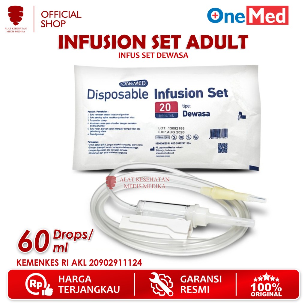 Jual Onemed Infus Set Dewasa Peralatan Perawatan Rumah Sakit Emergency ...