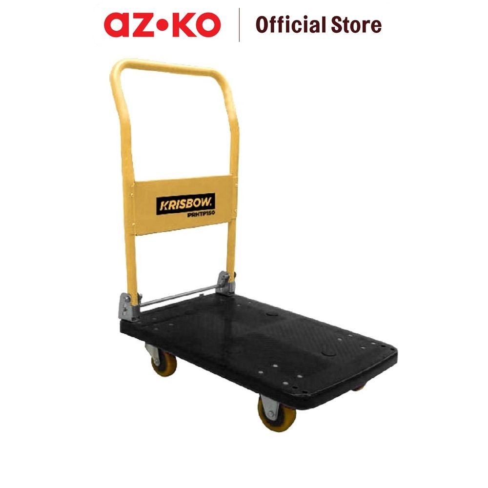 Jual AZKO Krisbow Troli Barang Roda Polyurethane 300 kg - Kuning/Hitam ...