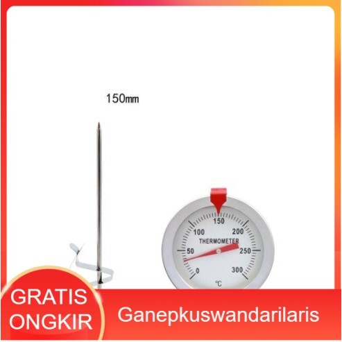 Jual Termometer MINYAK Gorengan Deep Fry Susu Mekanik PANJANG 15 / 30 ...