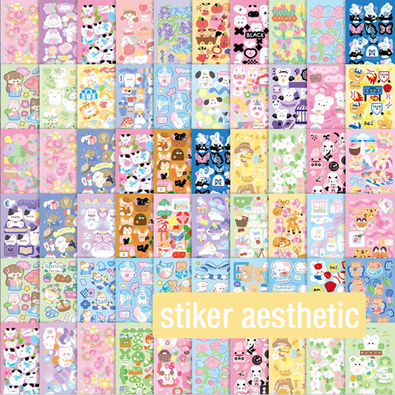 Jual Sticker Lucu Murah Diy Scrapbook Journal Dekorasi Stiker Aesthetic ...