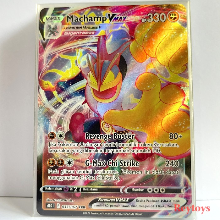 Jual Pokemon Indonesia S10D Pengamat Waktu - 033 Machamp VMax RRR ...