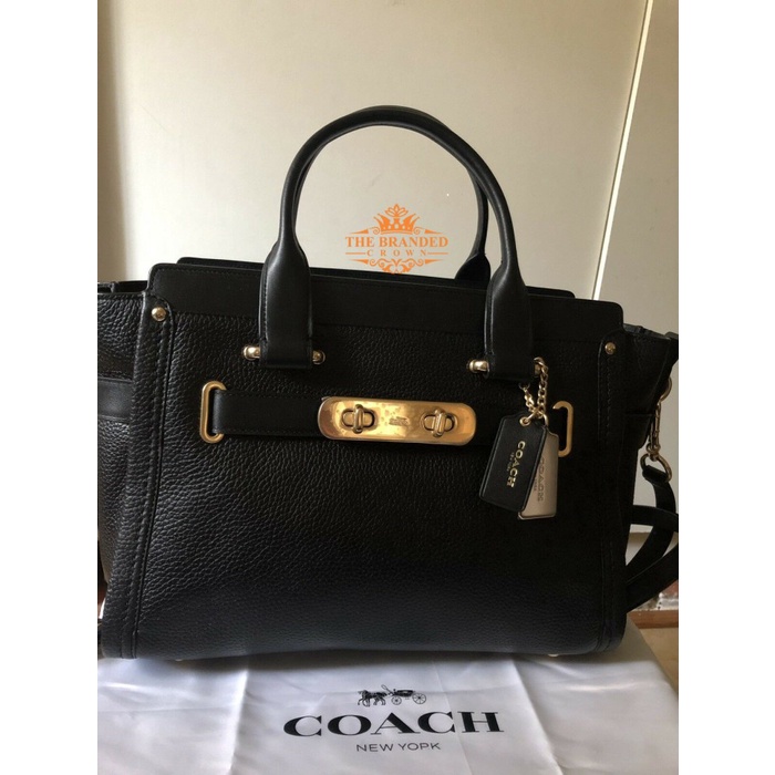 Jual VS Tas Coach 34408 Swagger Carryall Pebbled Leather Satchel Bag ...