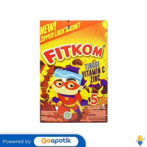 Jual Fitkom Gummy Vitamin C Dan Zinc 24 Gram Box 5 Sachet | Shopee ...
