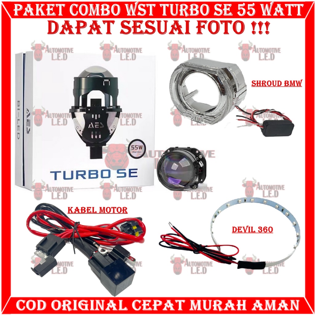 Jual COMBO PAKET HEMAT BILED TURBO SE 55 WATT ORIGINAL BILED WST AES ...