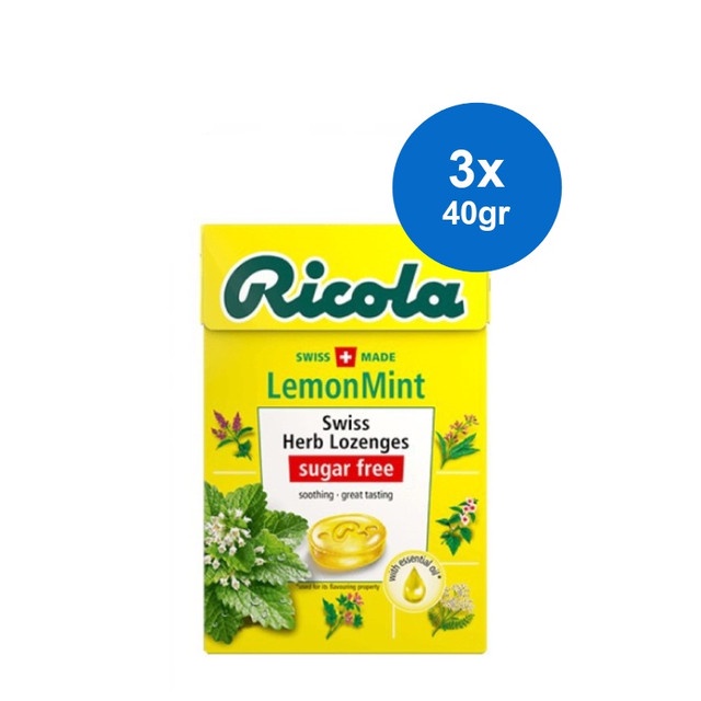 Jual Ricola Permen Lemon Mint 3 x 40 gr | Shopee Indonesia