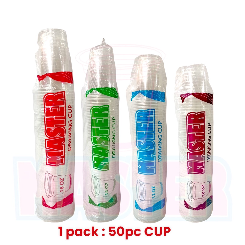 Jual (HARGA 1 PACK=50PCS) DOUBLE SIX GELAS PLASTIK CUP MASTER SEALER ...