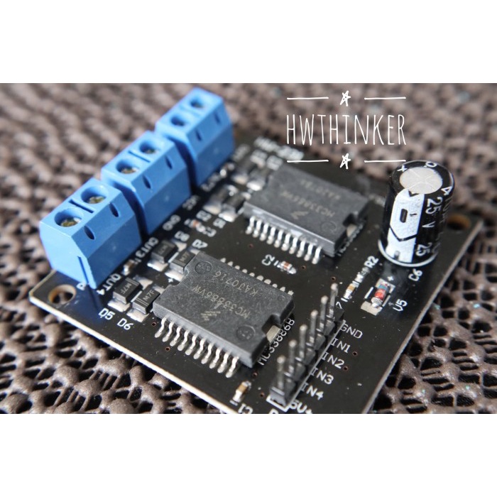 Jual Modul Dual Driver Motor MC33886 5A for Arduino robot 3S | Shopee Indonesia
