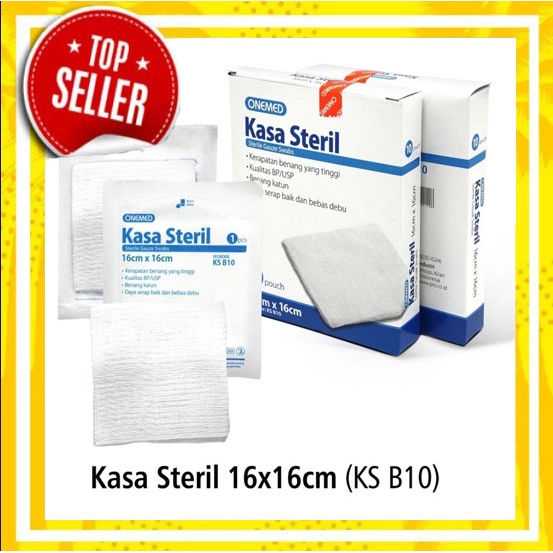 Jual (TOPSELLER1) Alat Kesehatan Perban Plester - Kasa Steril 16x16cm ...