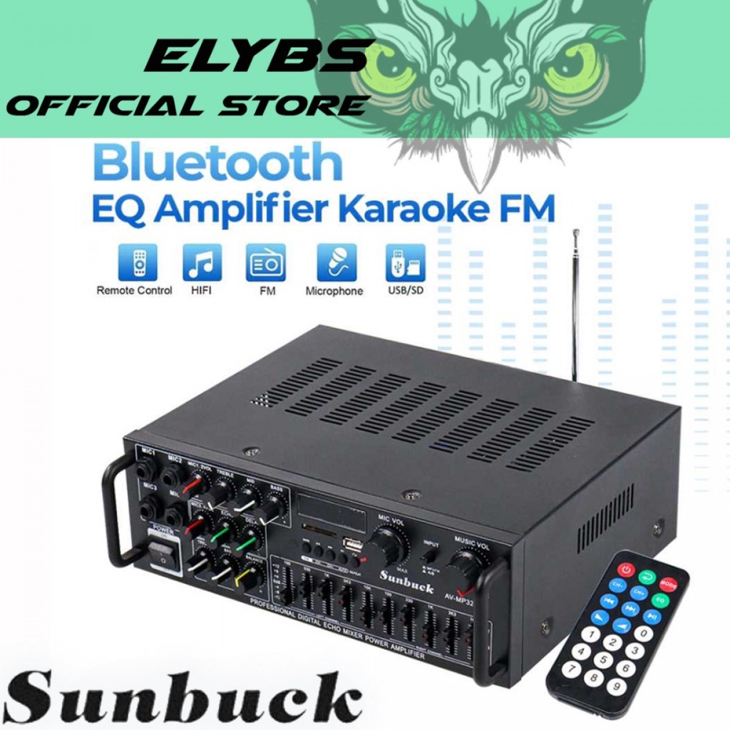 Jual Amplifier Audio Bluetooth EQ Karaoke Home Theater Radio 2000W ...