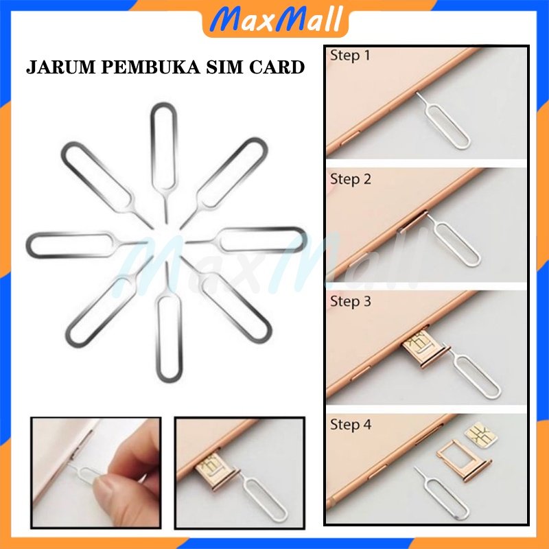 Jual Jarum Pin Tusuk Kartu Card HP Pembuka Sim Sim Card Tray Ejector ...