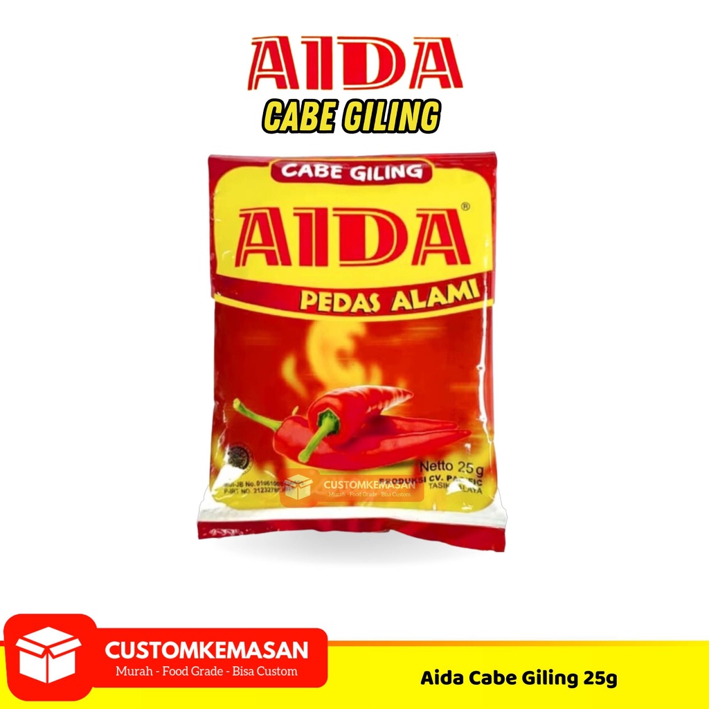 Jual Aida Cabe Bubuk Sachet 25g / Cabe Bubuk Aida / Cabai Bubuk Serba ...