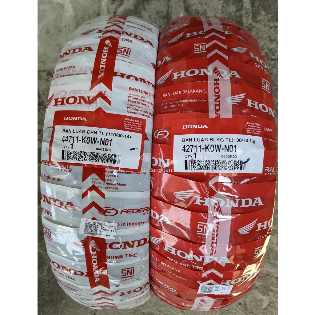 Jual Paket ADV FEDERAL 110 80 14 dan 130 70 13 AHM Asli HONDA Ban luar ...