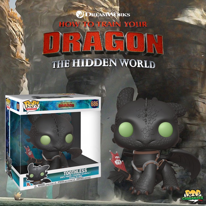 Jual Funko POP! How To Train Your Dragon 3 - Toothless 10" - Night Fury ...