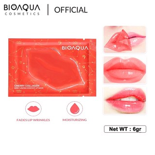 Jual BIOAQUA Masker Bibir Cherry Collagen Moisturizing Essence Lip Mask ...