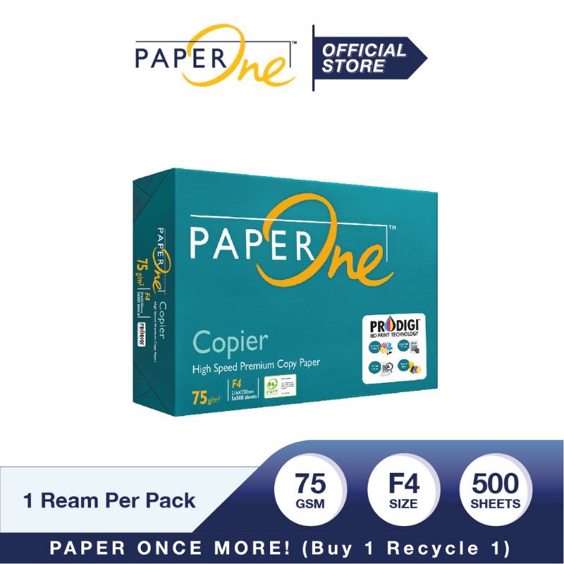 Jual Kertas HVS Paper One F4 75 gram ( 1rim ) | Shopee Indonesia