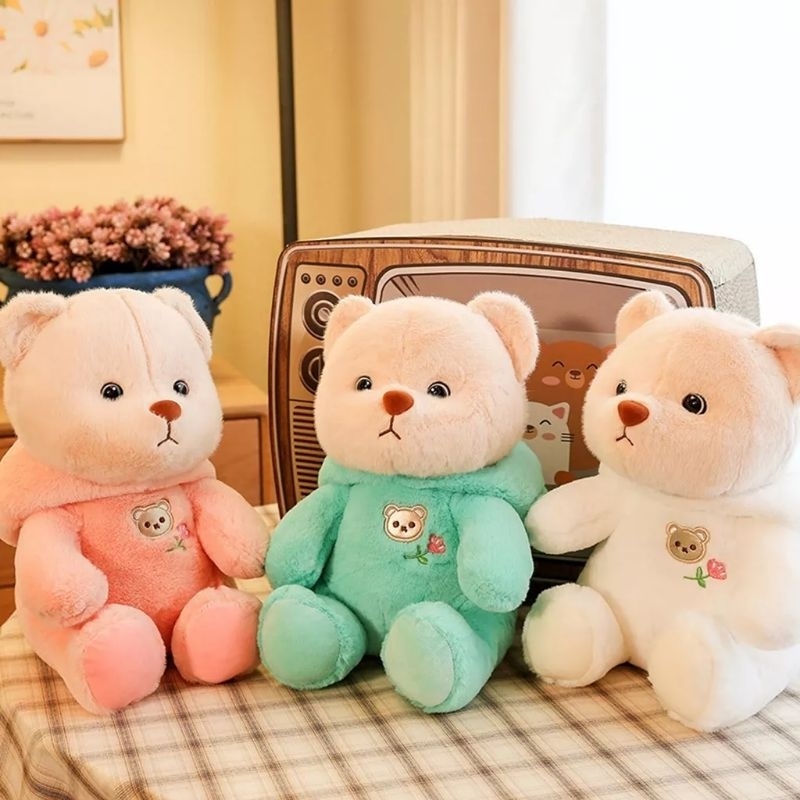 Jual Boneka Teddy Tales Bear Custom Ukuran 30cm Bahan Yelvo Halus Dan ...