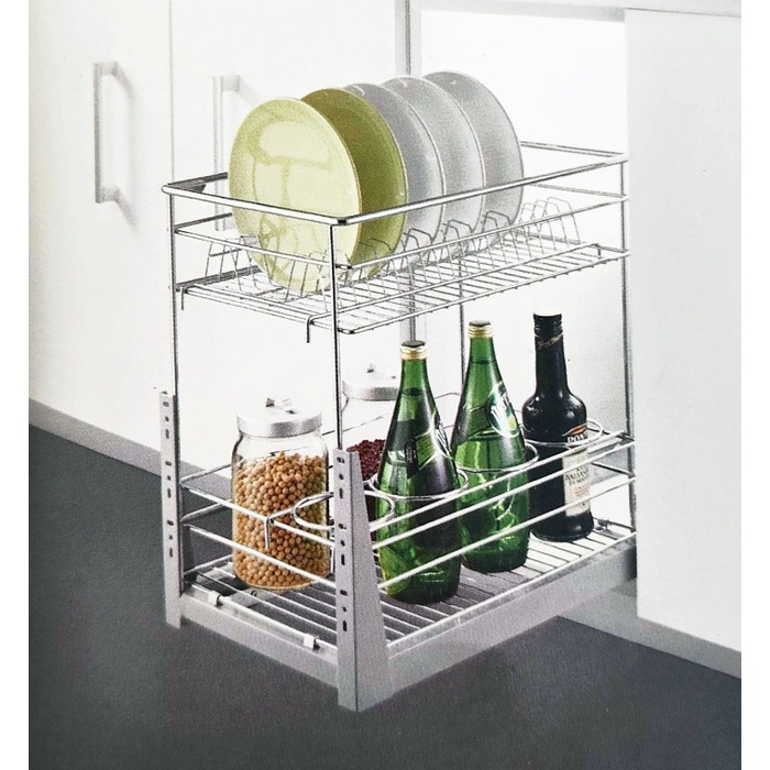 Jual Rak Botol Tarik Stainless Slowmotion Vitco XC 29021F SM | Shopee ...