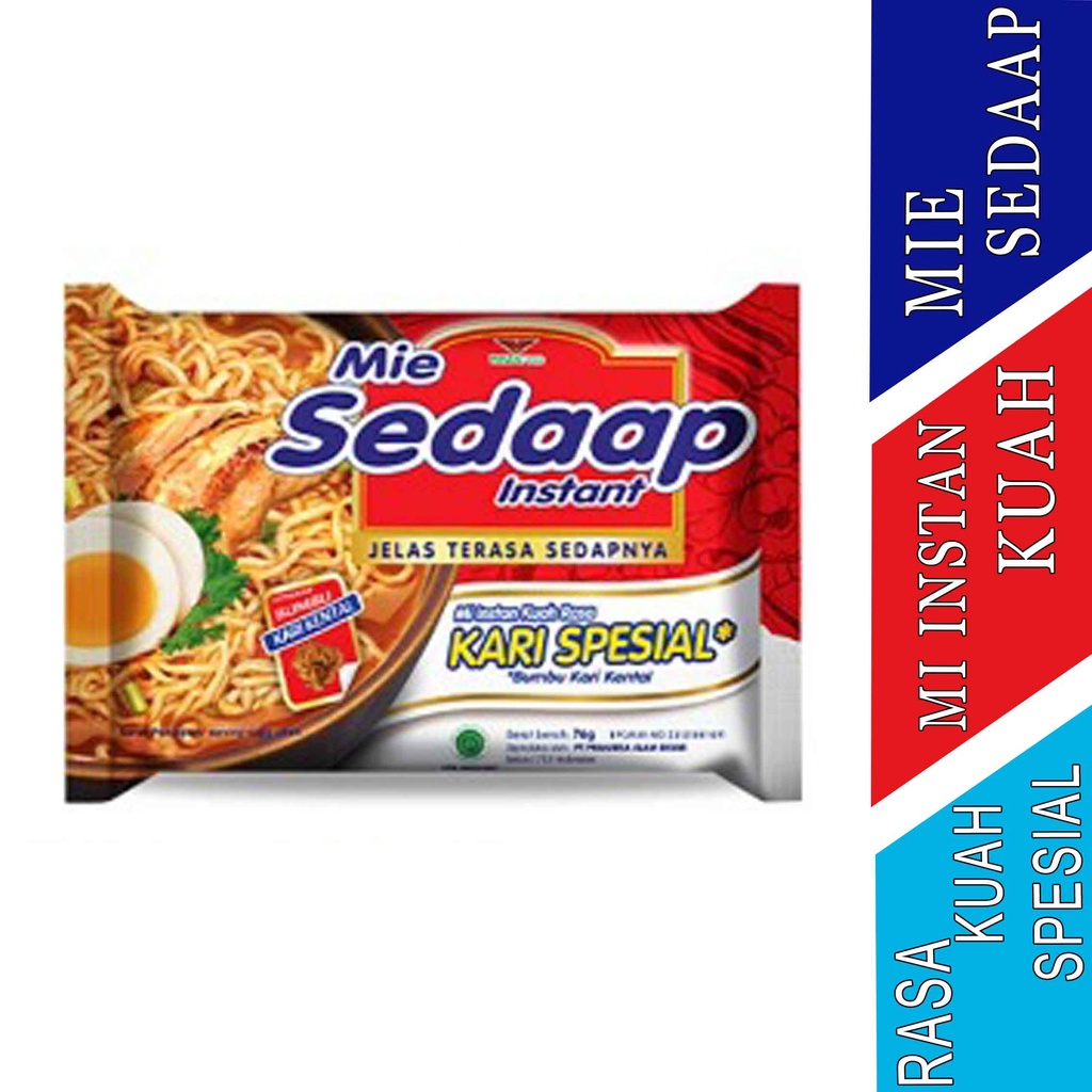 Jual Mie Rasa Kari Spesial - Mie Sedaap - Mi Instan Kuah - Bumbu Kari ...