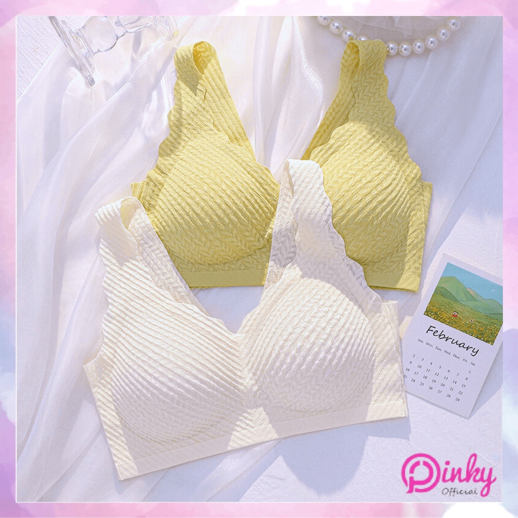 Jual Pinky Push Up Bra Seamless Wanita Tekstur Garis Bra Busa Pakaian ...
