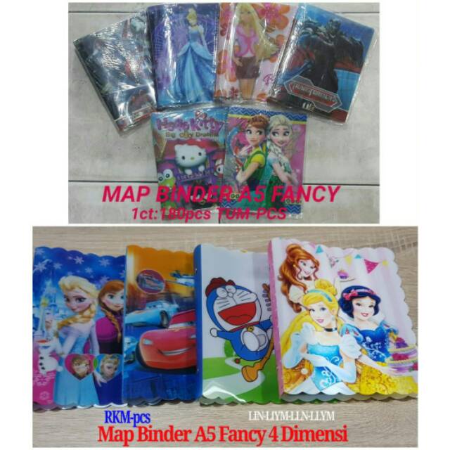 Jual Map binder fancy uk. A5 (model biasa dan 4 dimensi) | Shopee Indonesia
