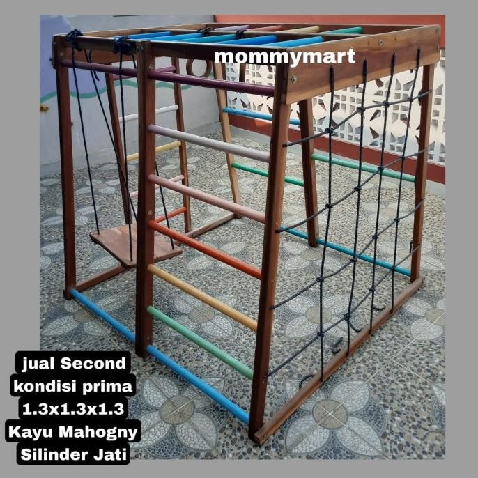 Jual Brakiasi Mainan Anak Playground Preloved Second Kayu Mahogny Jati ...
