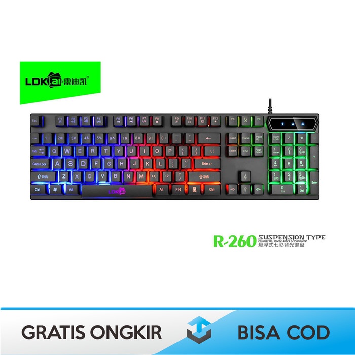 Jual KEYBOARD MECHANICAL GAMING RGB BISA HP LAPTOP ORI LDKAI R260 MURAH ...