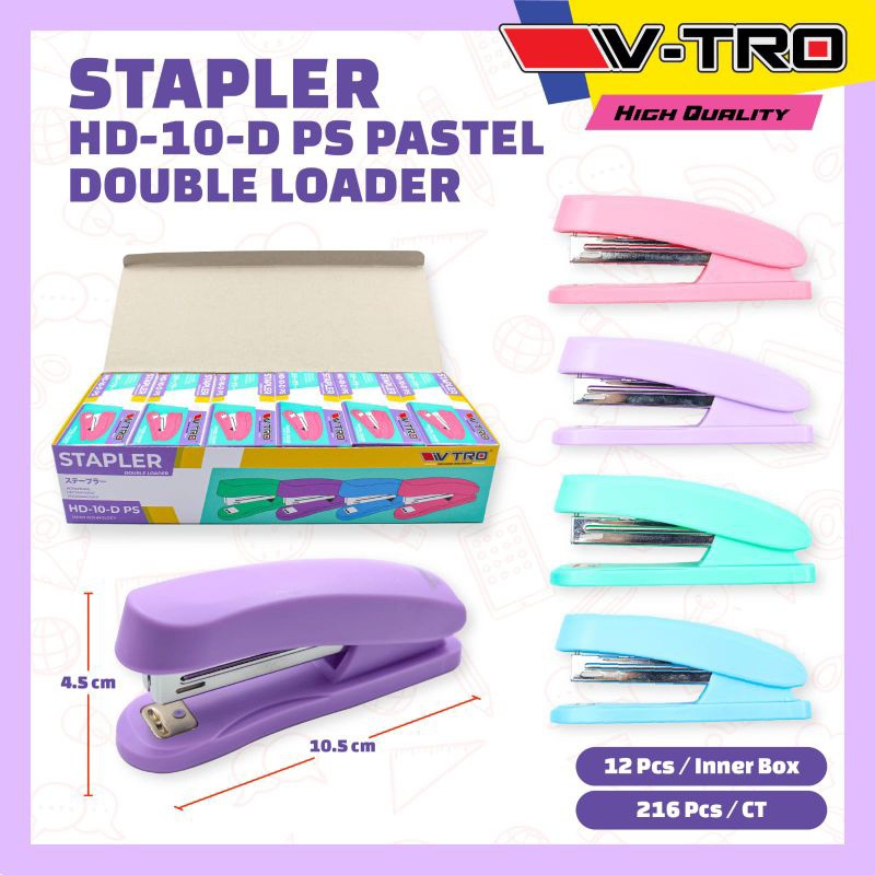 Jual Stapler HD 10 D Vtro || Staples Warna Pastel | Shopee Indonesia