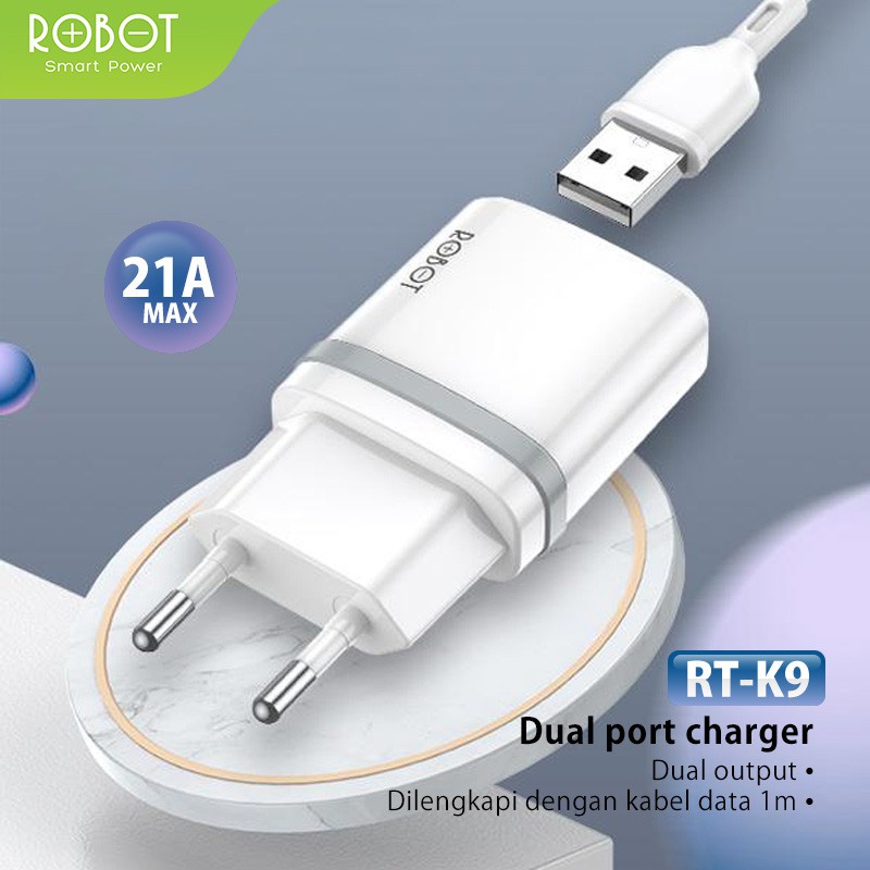 Jual Charger Robot RT-K9 Fast Charging Kabel Micro USB 2.1Ampere ...
