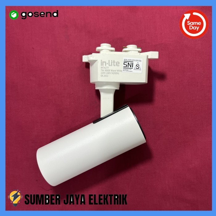 Jual inlite Lampu spot track Rel LED 7w Body Putih INTA277 GARANSI 1 ...