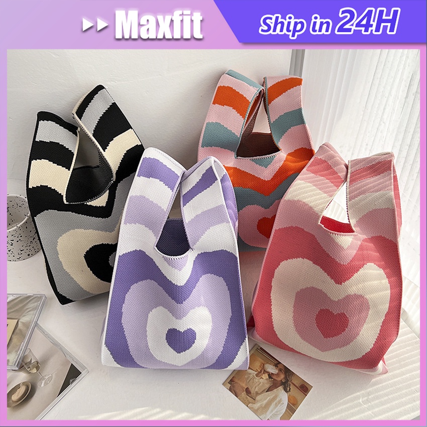 Jual Tas Rajut Tote Bag Aesthetic Mini Fashion Korea Knot Bag Tas Pesta ...