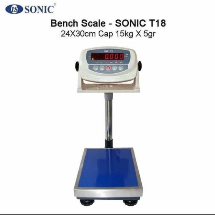 Jual timbangan duduk/barang SONIC T18 uk 24x30 cap 75kg/5g | Shopee Indonesia