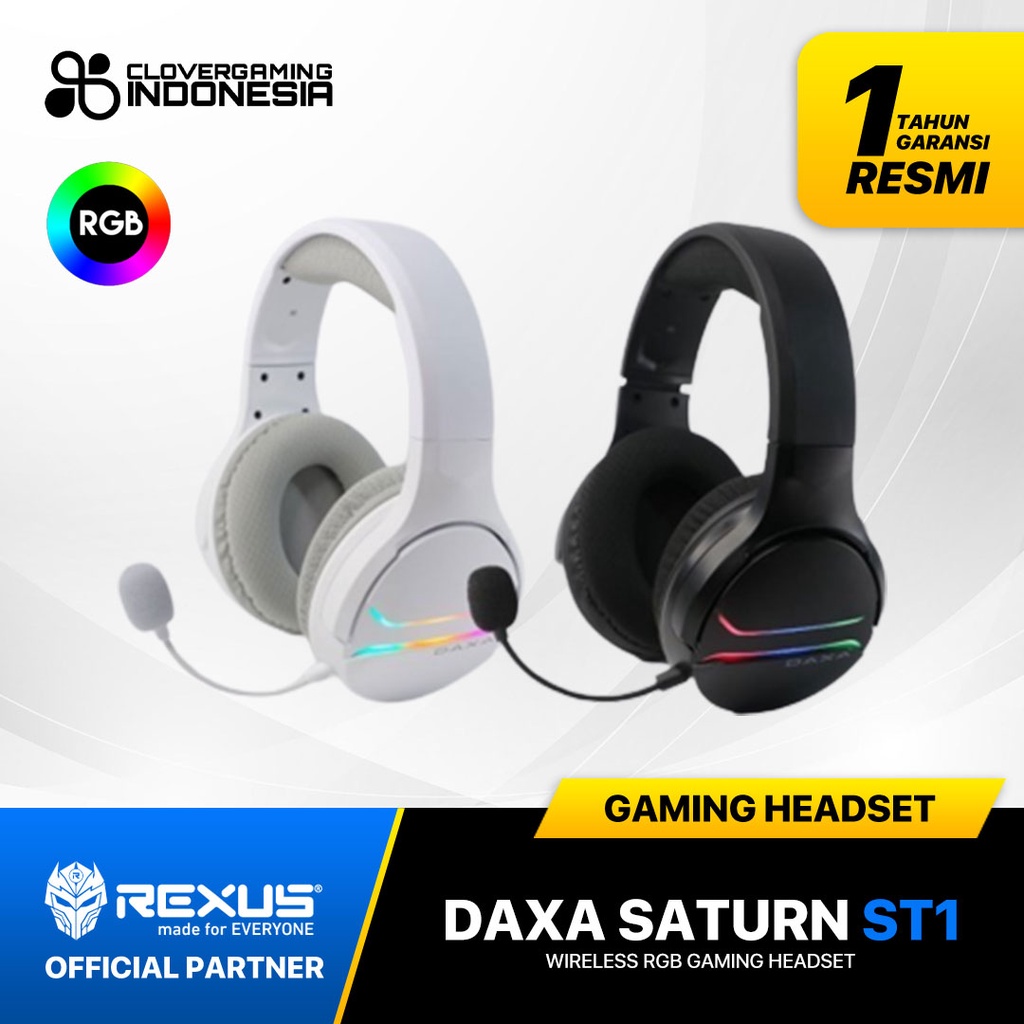 Jual Rexus Saturn ST1 Wireless Bluetooth Headset Gaming ST-1 | Shopee ...