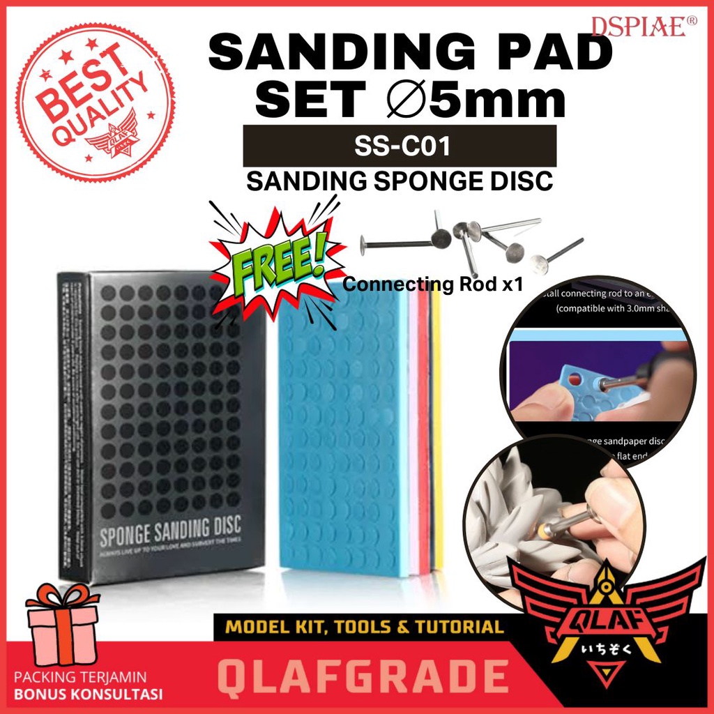 Jual Sanding Pad SET d 5mm amplas self adhesive sponge disc dspiae SS ...