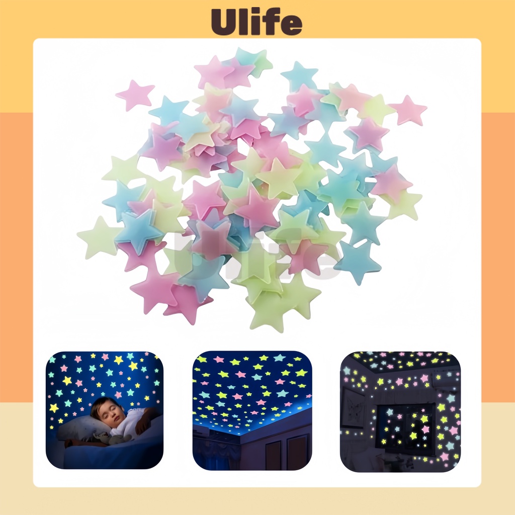 Jual Wall Stiker Bintang / Cheaper / Stiker Bintang / Dinding Glow In ...