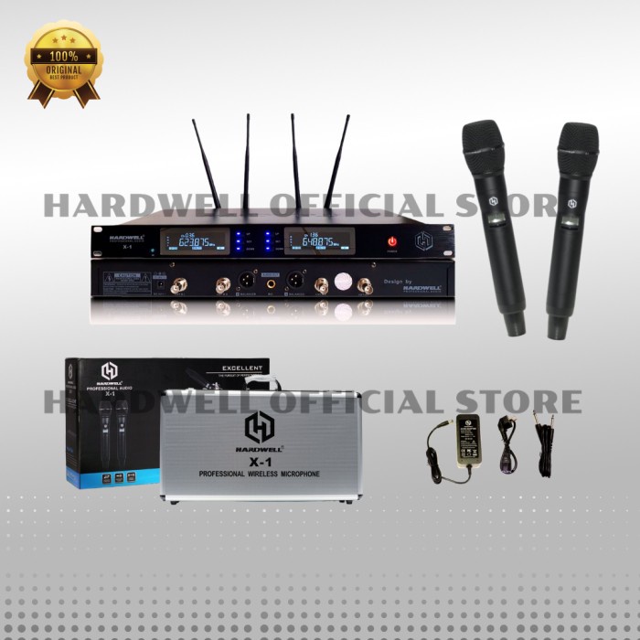 Jual Mic Wireless Hardwell X1 /X 1 Original Double Mic Handheld ...