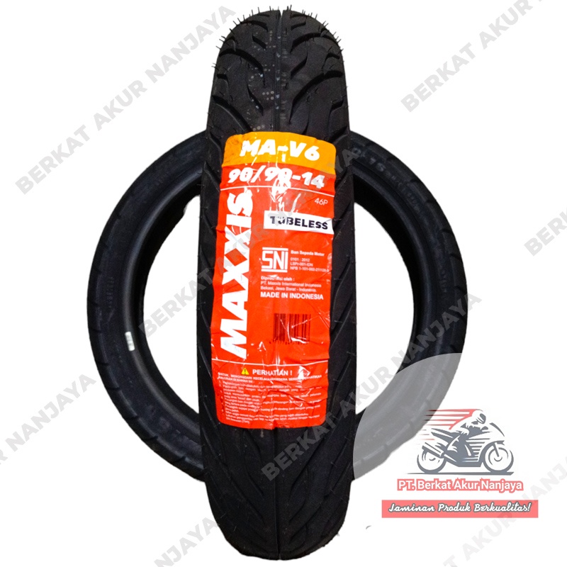 Jual MAXXIS 90/90-14 MA V6 Tubeless Untuk Motor Beat Mio Vario Bonus ...