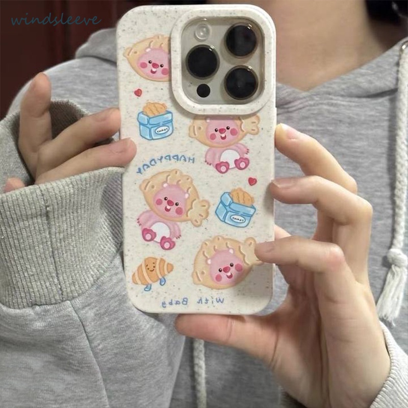 Jual Iphone Casing Ponsel Tangkai Gandum Berang-berang Penutup Empat ...