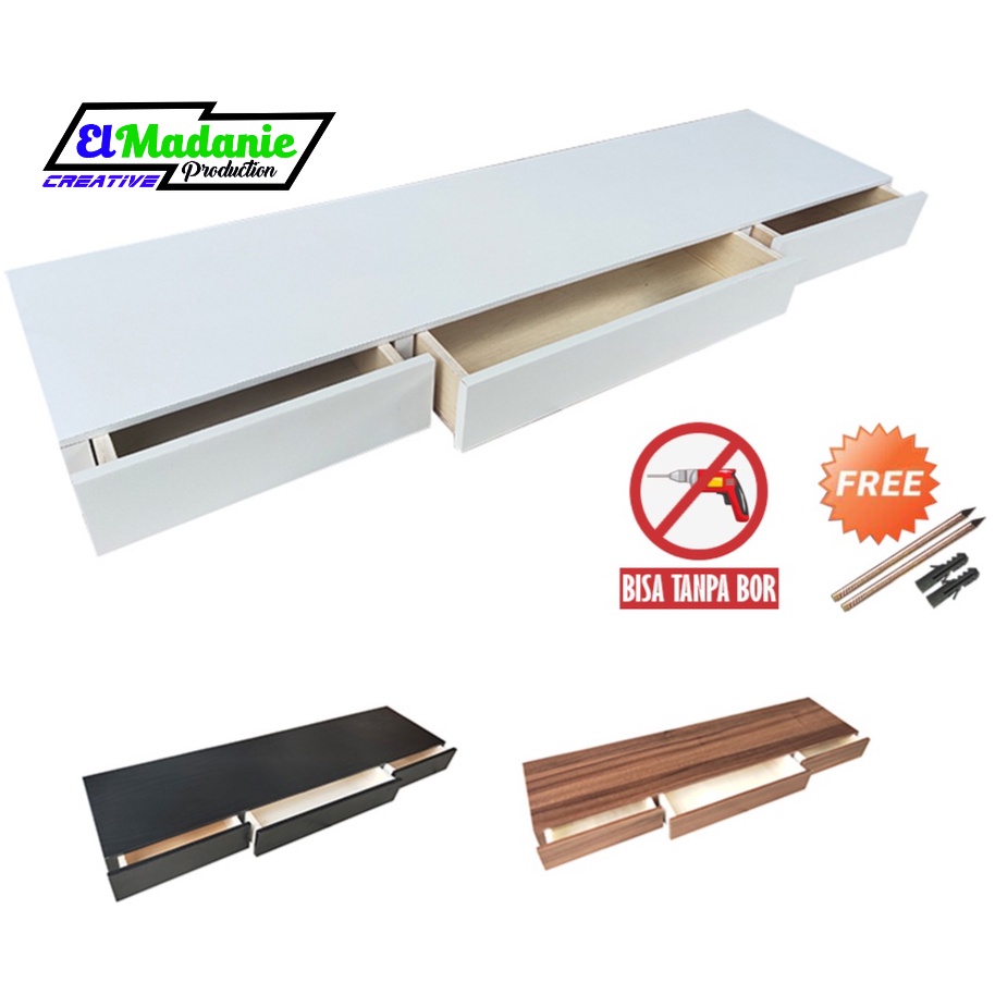 Jual Rak Dinding Ambalan/Meja Minimalis/Meja Rias Kamar Tidur 3 Pintu ...
