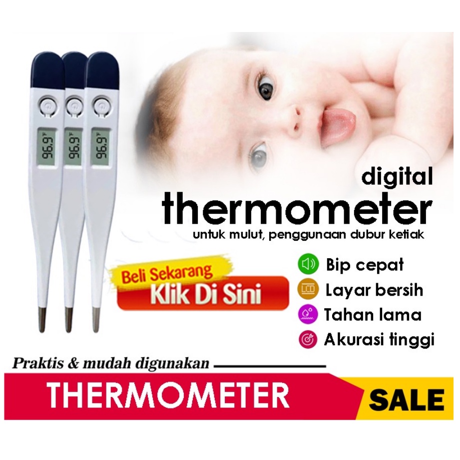 Jual Termometer Thermometer Digital Pengukur Suhu Tubuh Badan Orang ...