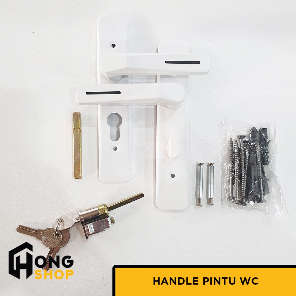 Jual Kunci Pintu Kamar Mandi / Handle WC Knob + Anak Kunci (Tanpa Pin ...