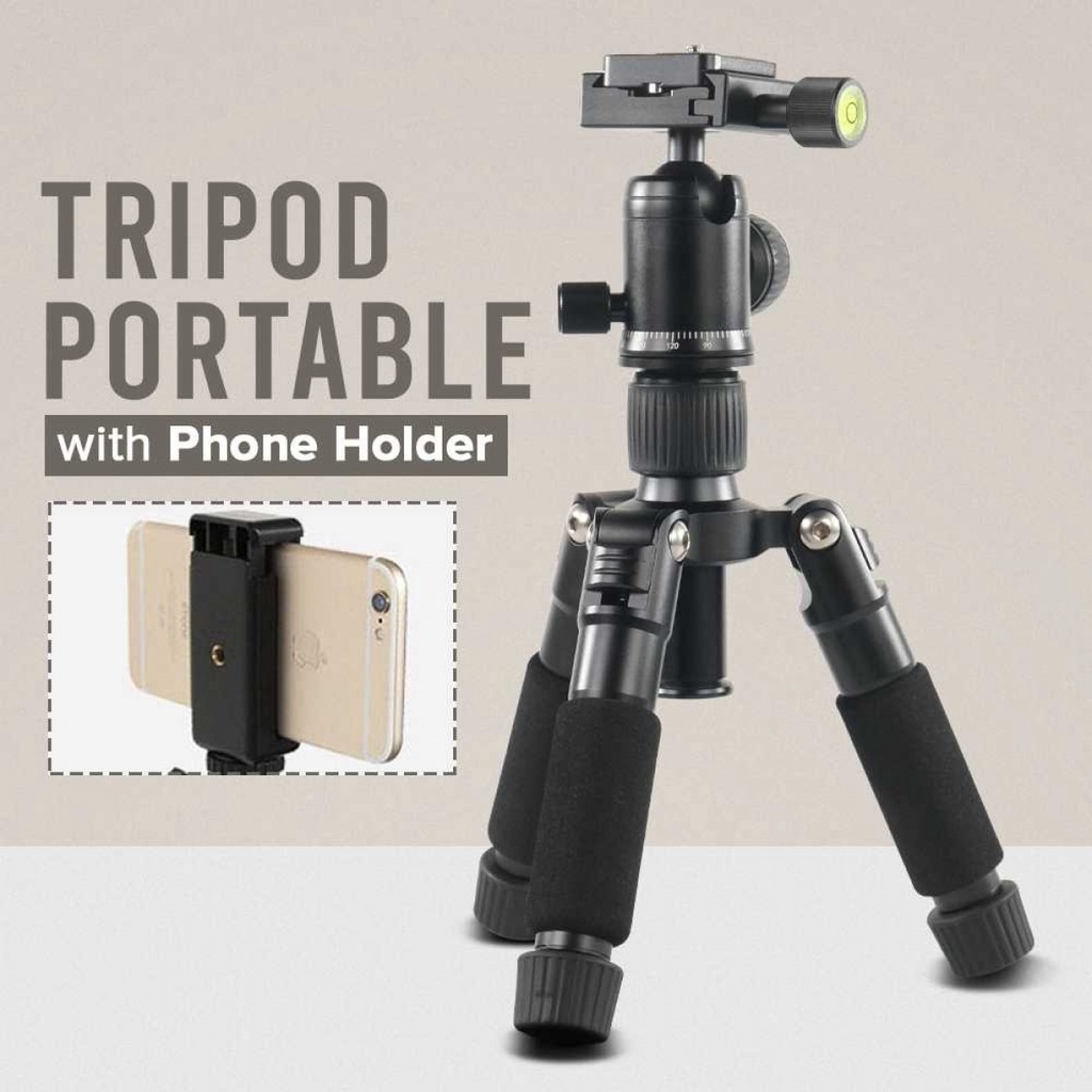 Jual Tripod Mini DSLR HP Portabel Traveling Ball Head Fleksibel ...