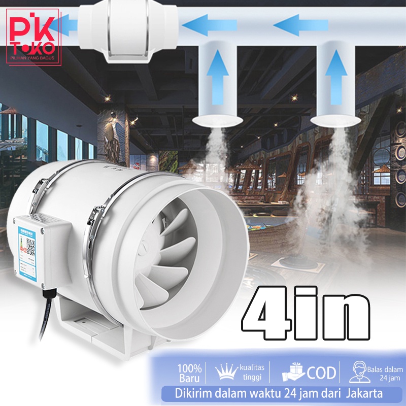 Jual 4 Inch Exhaust Fan Booster Fan Wall Duct mini Inline Fan Inline ...