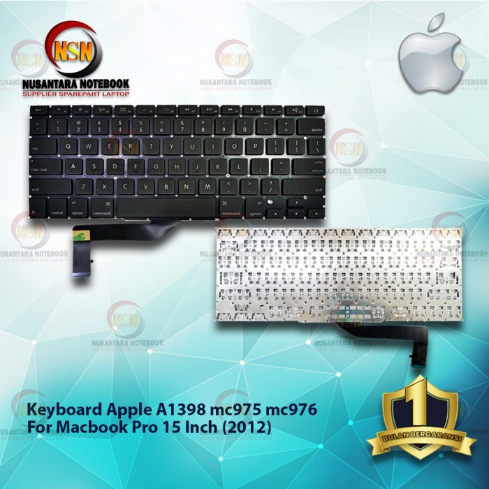 Jual Keyboard Laptop APPLE A1398 mc975 mc976 (Macbook Pro 15" 2012 ...