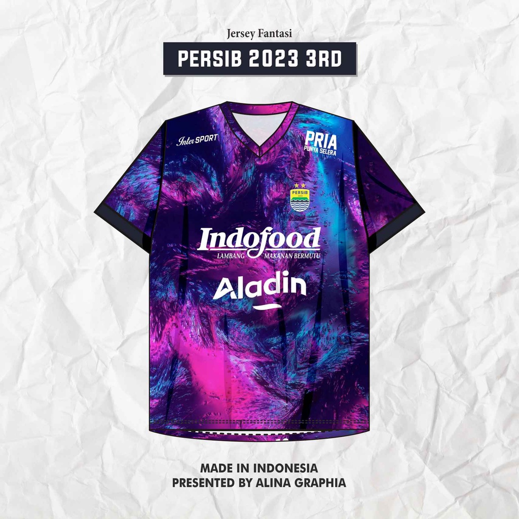 Jual Jersey Ketiga Persib 2023 Bandung Terbaru 3rd Fantasi Merah Hitam ...