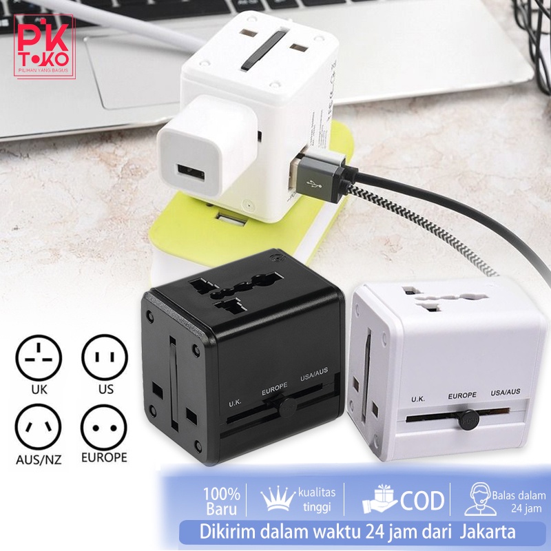Jual 2.1A Universal Travel Adaptor Soket Konversi Usb Konverter ...