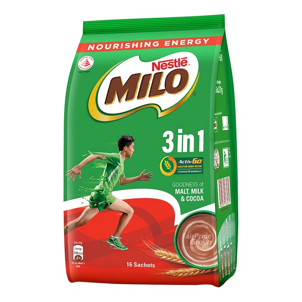 Jual MILO 3in1 Instant Chocolate Malt Drink isi 16 sachets asal ...
